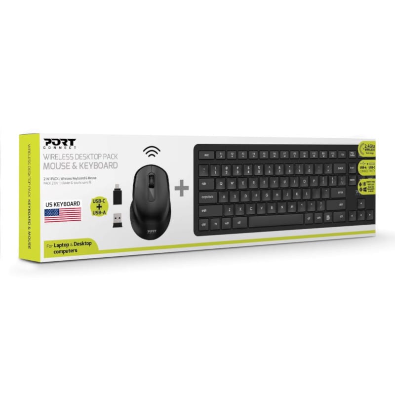 Port Kb Combo Wireless Keyboard + Mouse - DC3 Online Computer Store