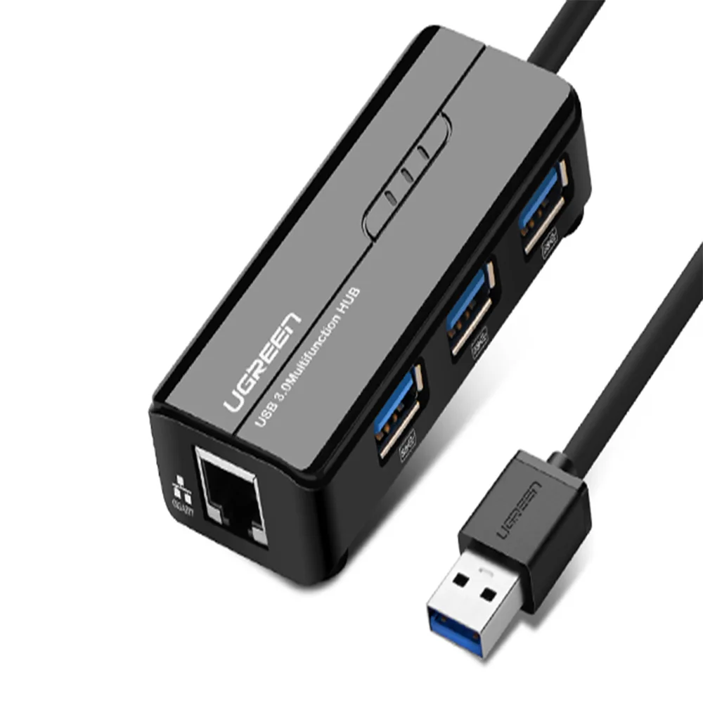 UGreen USB 3.0 3-port Hub With LAN - DC3 Distribution