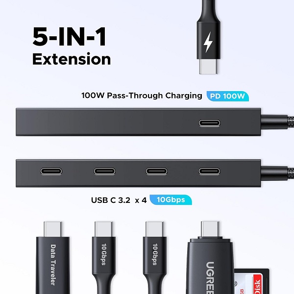 UGreen USB-C 4 Port USB-C Hub - DC3 Distribution